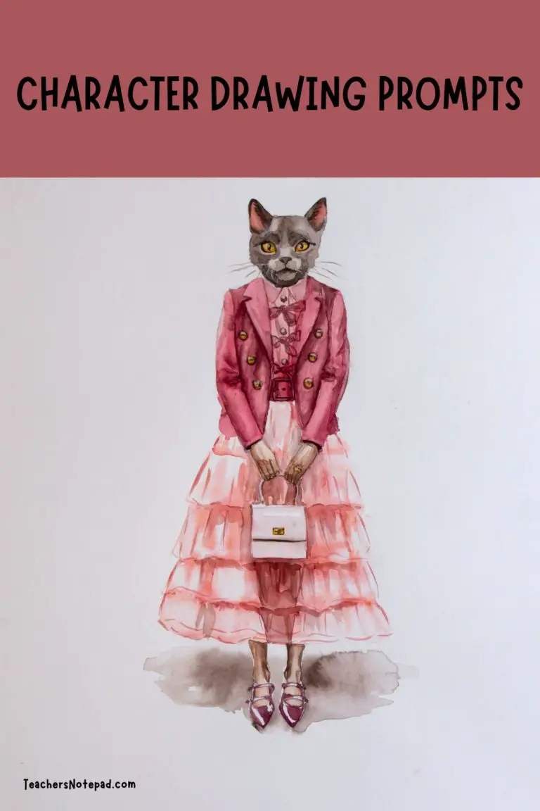 44 Character Drawing Prompts – Teacher's Notepad