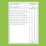 Running Record Template – Teacher's Notepad